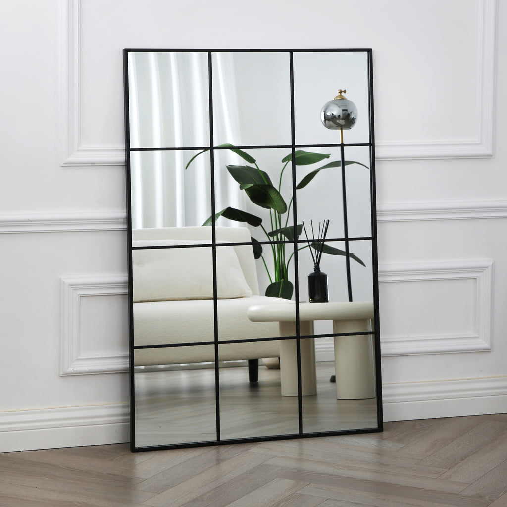 Aion - Window Mirror with Rectangular Black Frame - 120x80 – Home ...