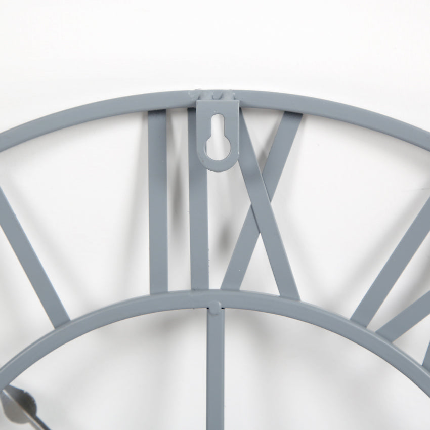 EOS - Skeleton Wall Clock with Roman Numerals - 40x40 - Black/Grey ...