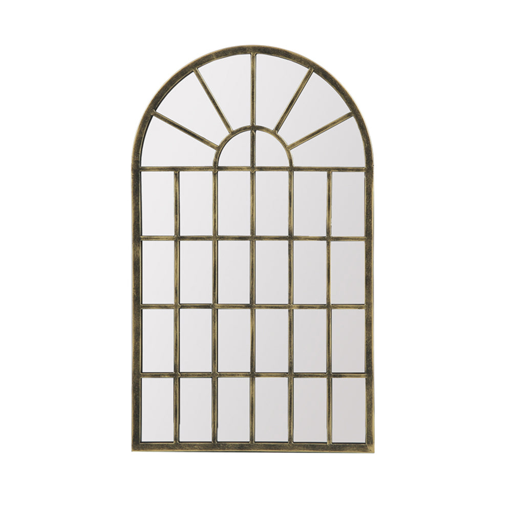 Small Gothic Arch Mirror - White / Black Gold – Home Garden Direct