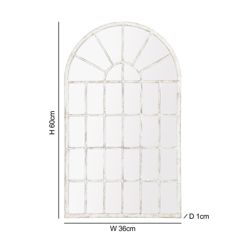 Small Gothic Arch Mirror - White / Black Gold – Home Garden Direct