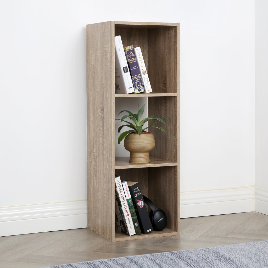 Jane - 3x1 Bookcase - Cube storage boxes (Black or Oak) – Home Garden ...