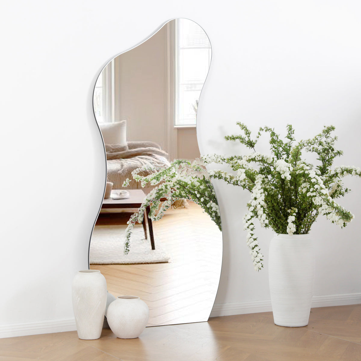 Lesina – Large Frameless Pond Mirror in Full Length – 170x80cm – Home ...