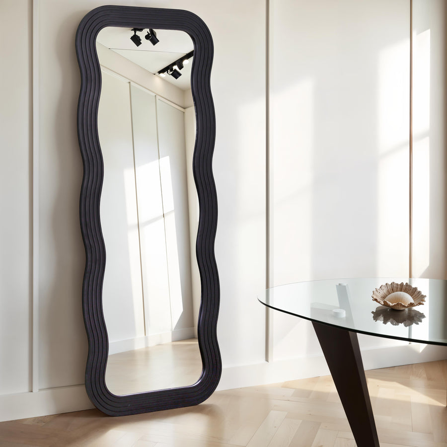 Paola – Wavy Full Length Mirror – Black or White – 70x180cm – Home ...