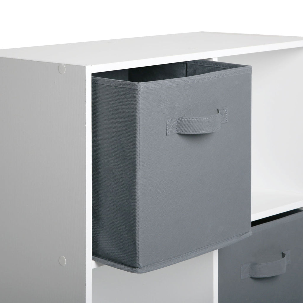Jane - 2x3 Cube Storage Unit with 3 baskets - White – Home Garden Direct